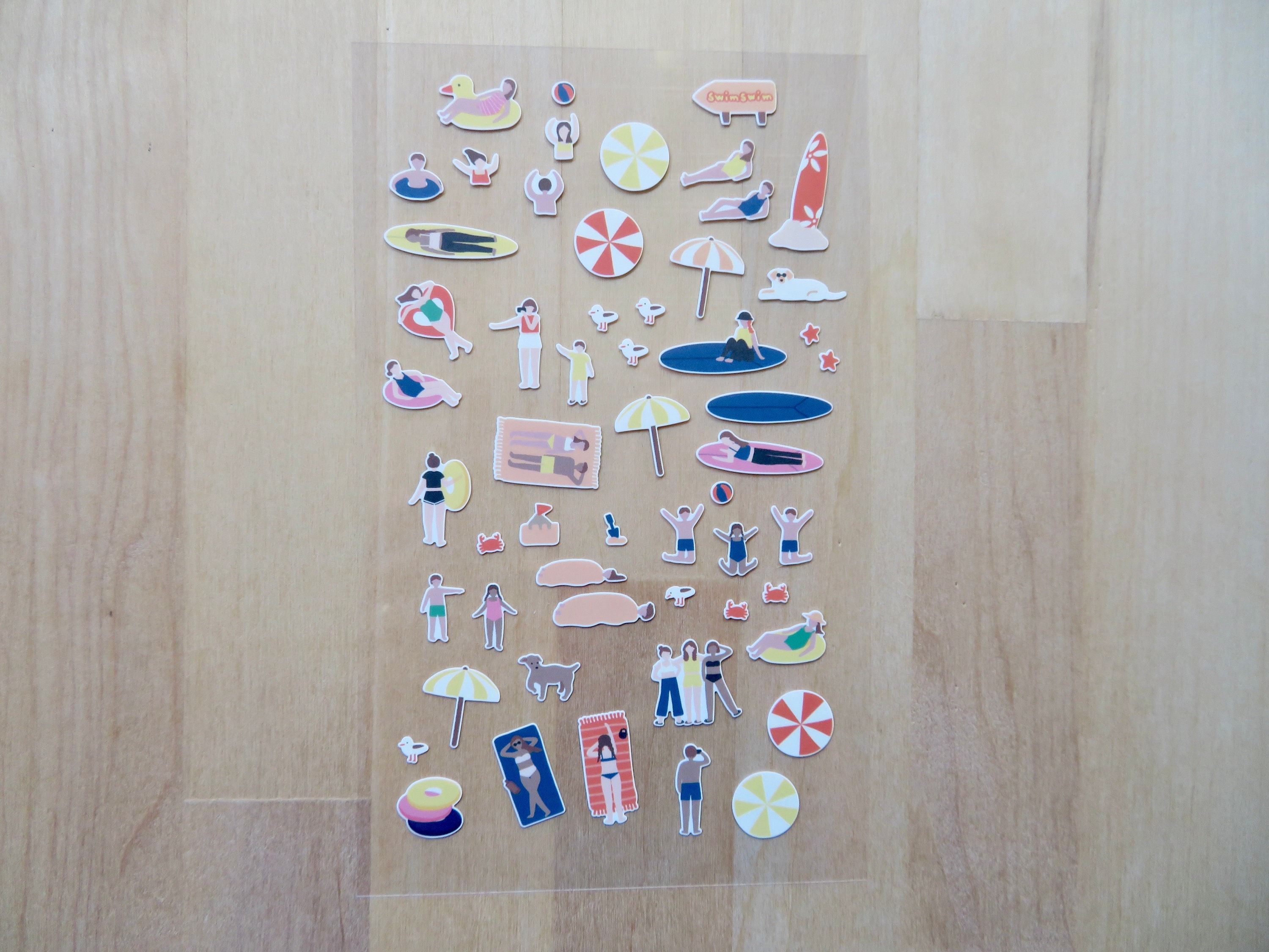 Summer Holiday Stickers, Pool Vacation Surfing Planner Scrapbooking ...