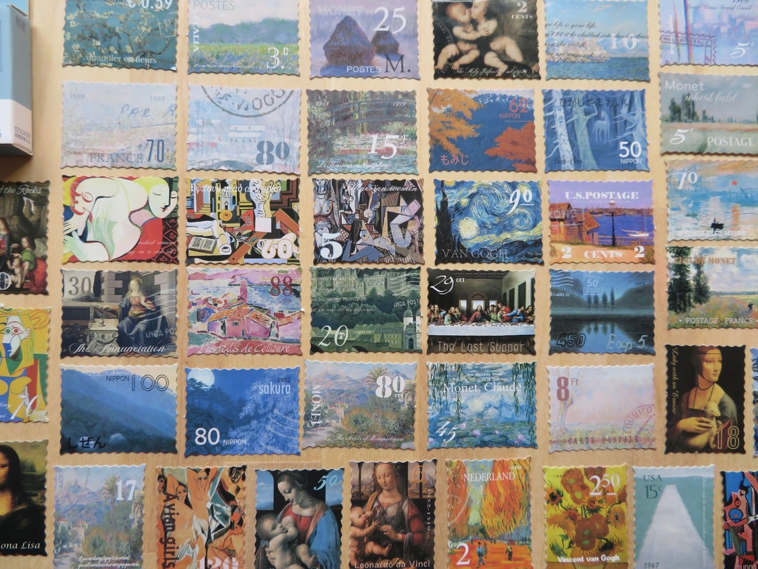 Modern Art Stamp Stickers, Classic Art Journal Planner Scrapbooking ...