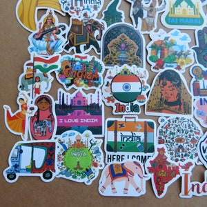 SET 50 India Theme Sticker Pack, Asia Scrapbooking Journal Planner ...