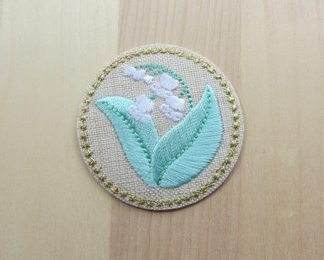 Lily of the Valley Flower Iron on Patch, Embroidered Applique Lily ...