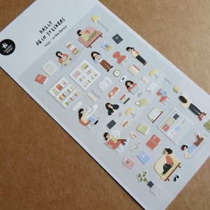 Library Book Stickers, People Stickers, Librarian Book Lover Planner ...