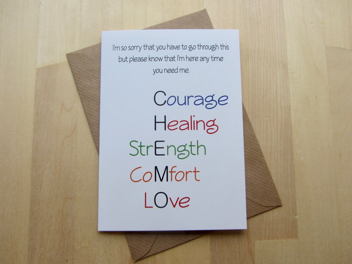 Illustrated Chemo Greeting Card Cancer Treatment Support | Etsy