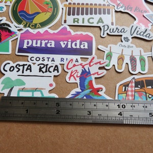 Costa Rica Pura Vida Theme Sticker Pack, Central America Travel ...