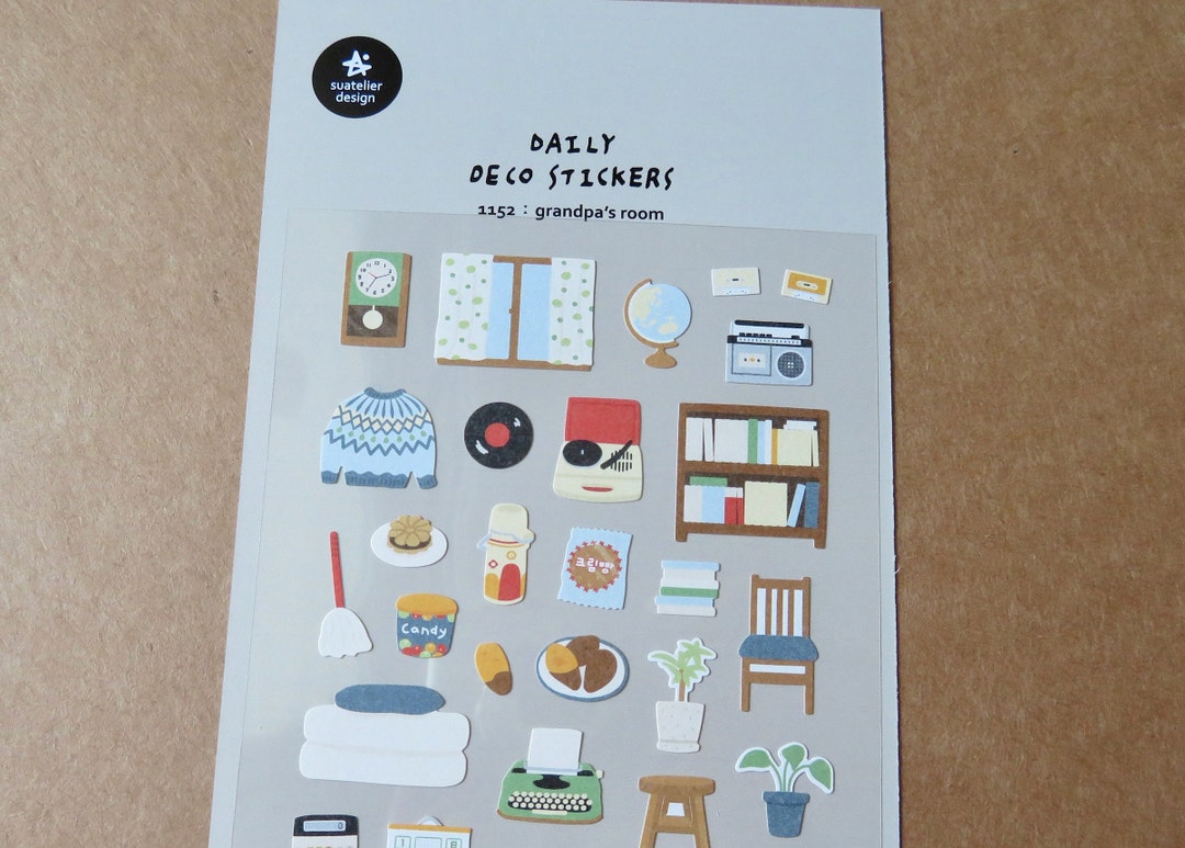 Home Decor Decorating Stickers, Vintage Retro Furnishing Journal ...