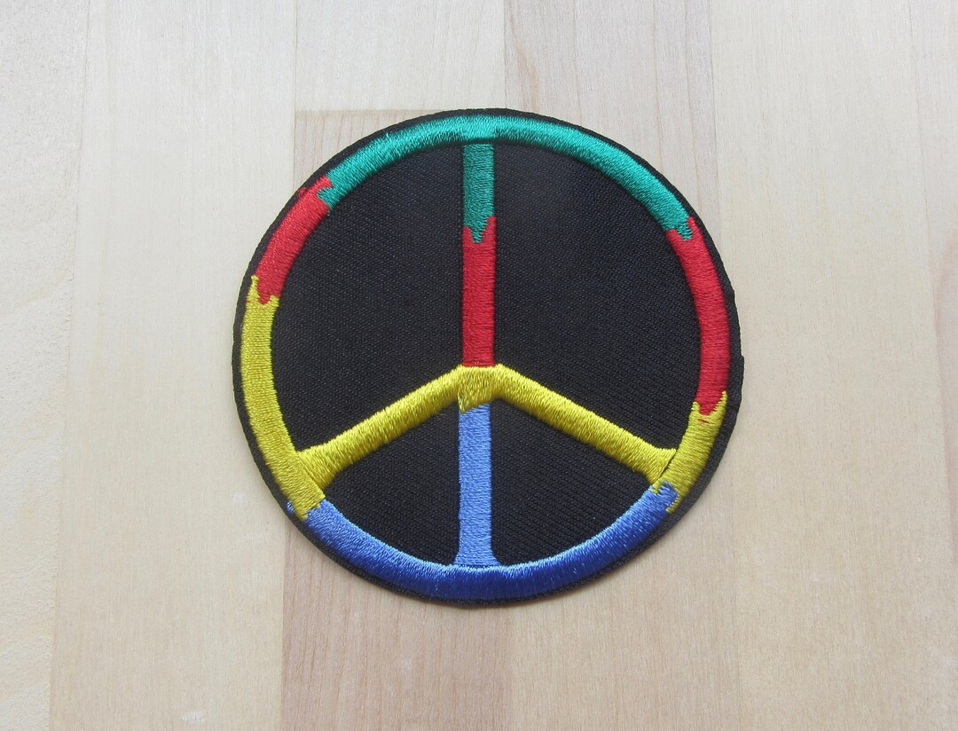 Peace Sign Iron on Patch, Hippy Boho Iron-on Patch, Retro 60s 70s Peace ...