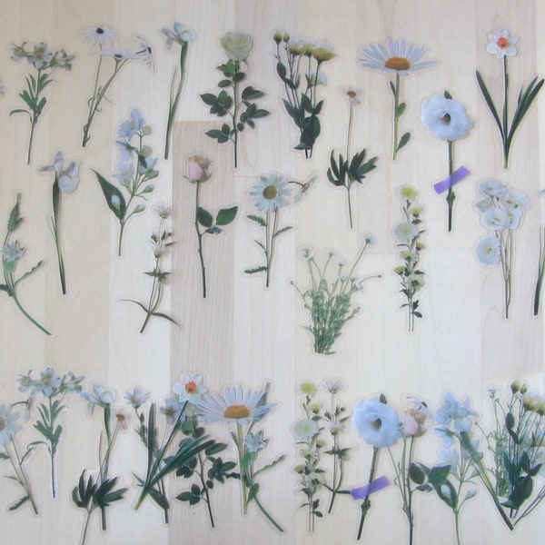 Realistic Flower Stickers - Etsy