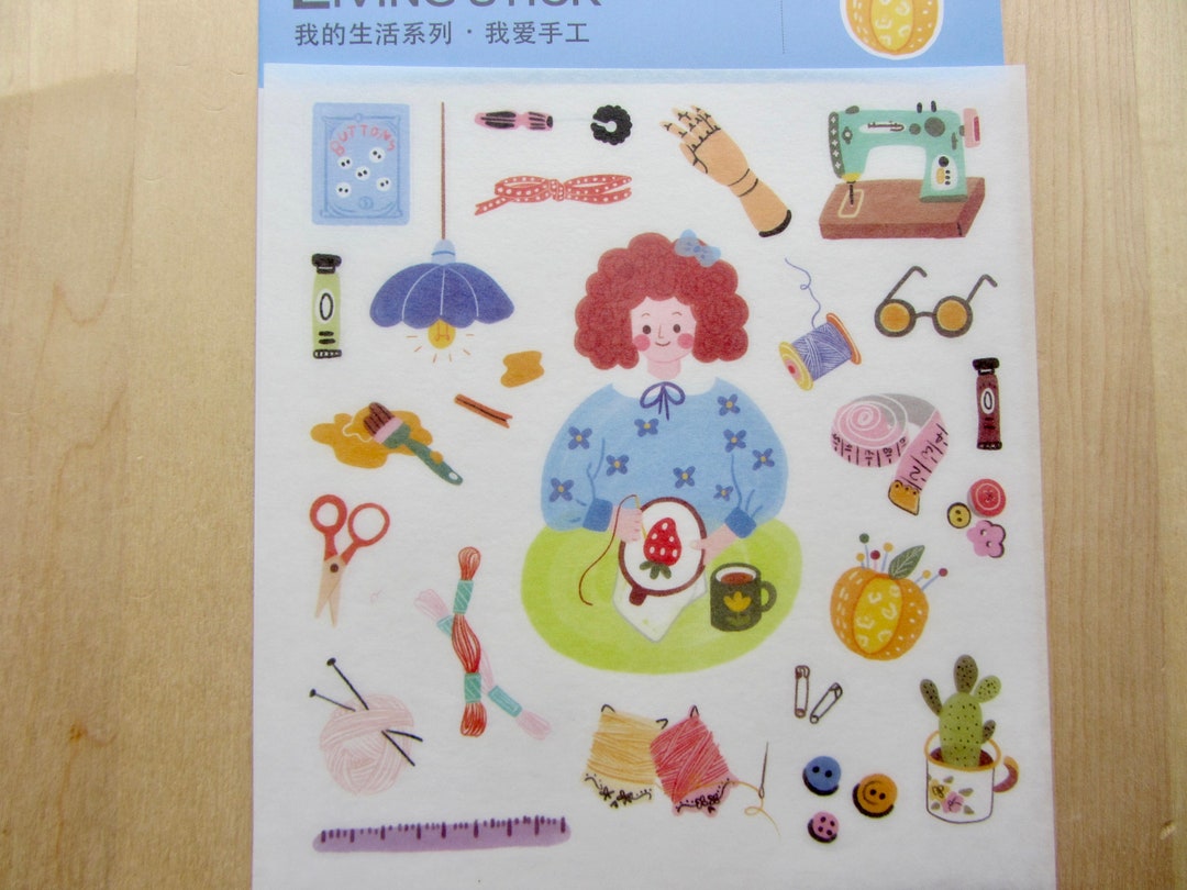Sewing Theme Stickers, People Stickers, Every Day Home Craft Activity ...
