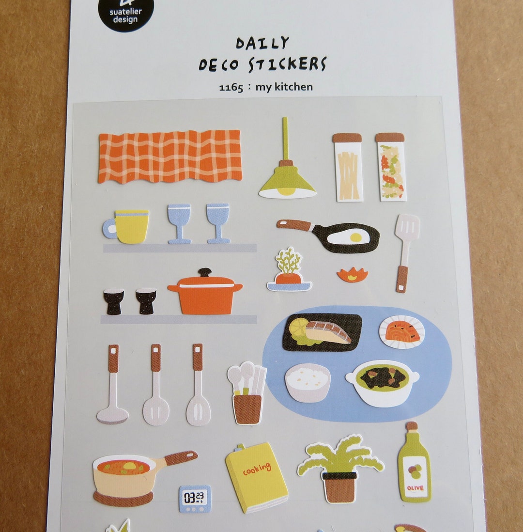 Kitchen Cooking Food Stickers, Meal Prep Foodie Stickers, Suatelier ...