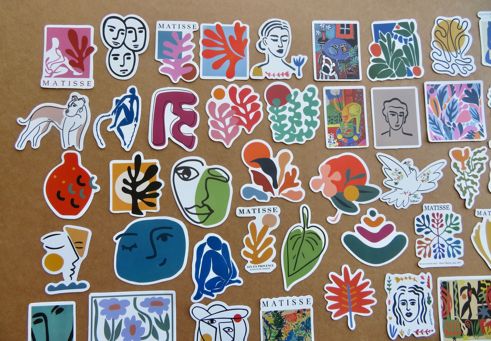 50 Modern Art Stickers, Henri Matisse Art Planner Journal Stickers ...