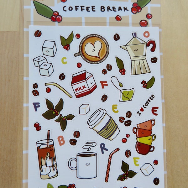 Cute Coffee Stickers - Etsy