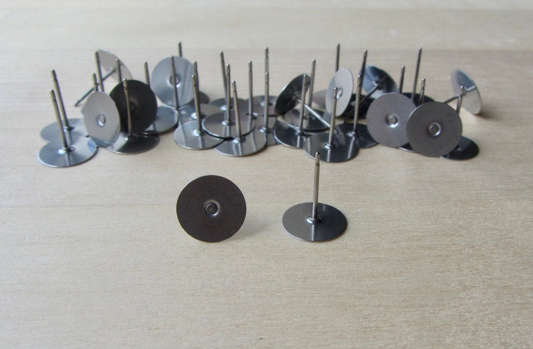 Titanium 10 Mm Posts, Hypoallergenic Grade 1 Titanium Earring Findings ...