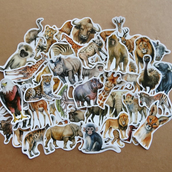 Animal Stickers - Etsy