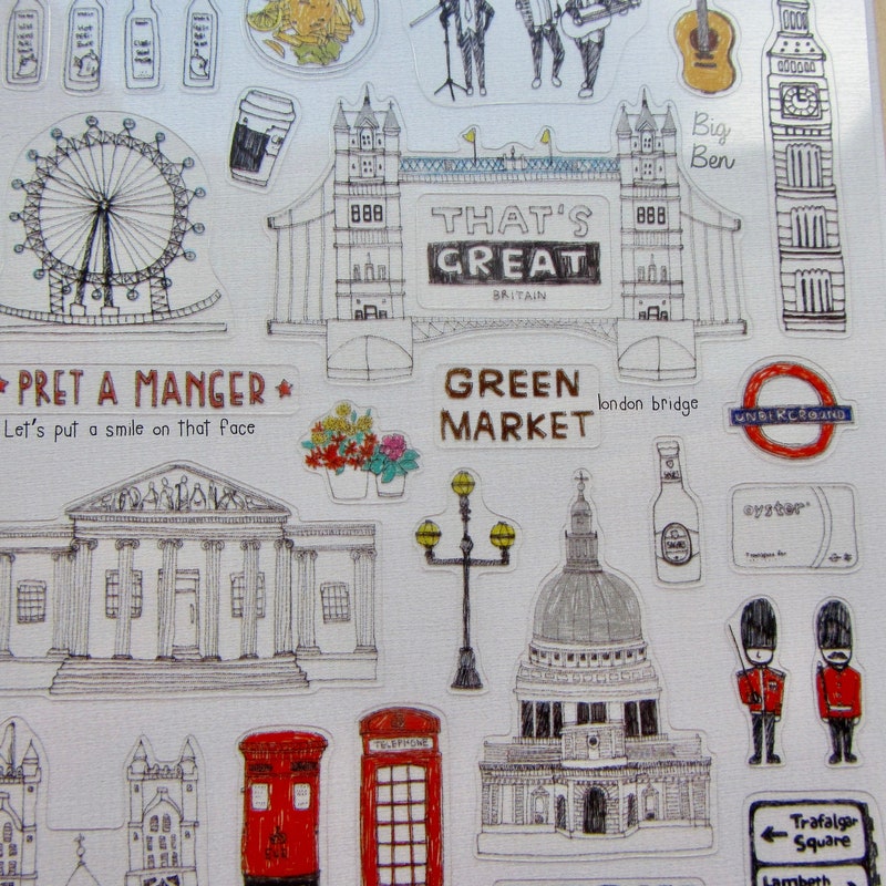 London Stickers - Etsy