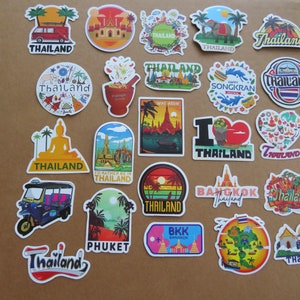 Thailand Theme Sticker Pack, Asia Scrapbooking Journal Planner Stickers ...