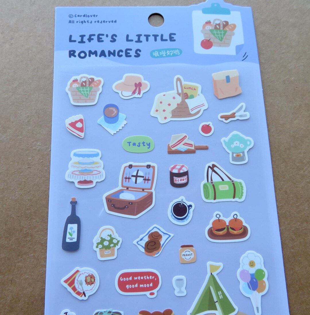 Picnic Food Stickers, Camping Campsite Stickers, Picnic Theme ...