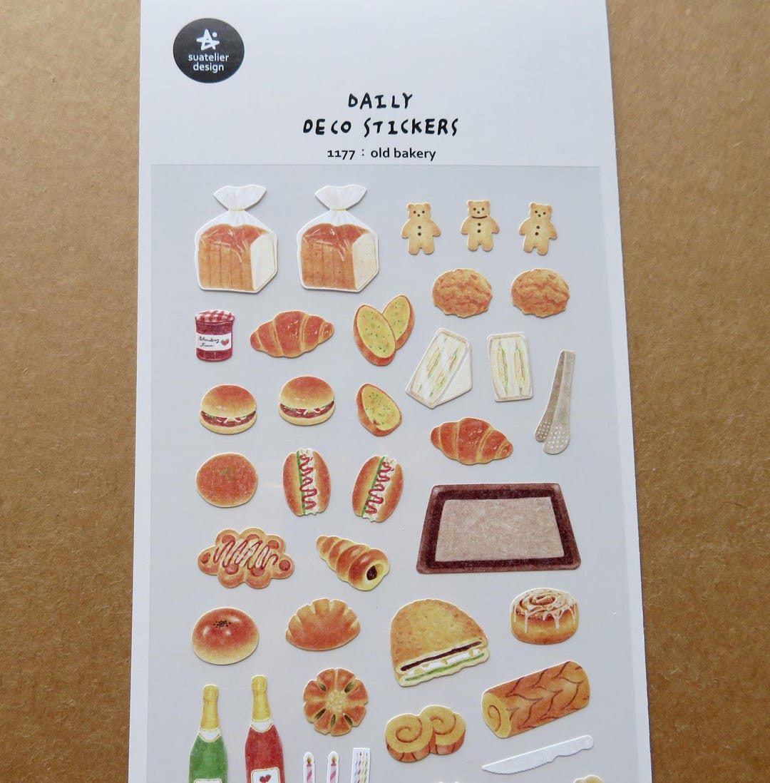 Bread Sandwich Food Stickers, Cooking Planner Scrapbooking Stickers ...