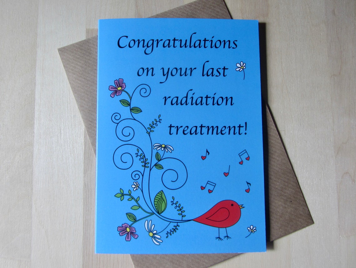 Illustrated Radiation Greeting Card, Cancer Treatment Encouragement ...