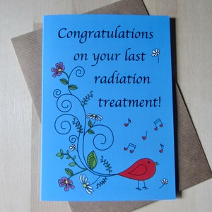 Illustrated Radiation Greeting Card, Cancer Treatment Encouragement ...