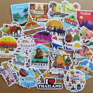 Thailand Theme Sticker Pack, Asia Scrapbooking Journal Planner Stickers ...