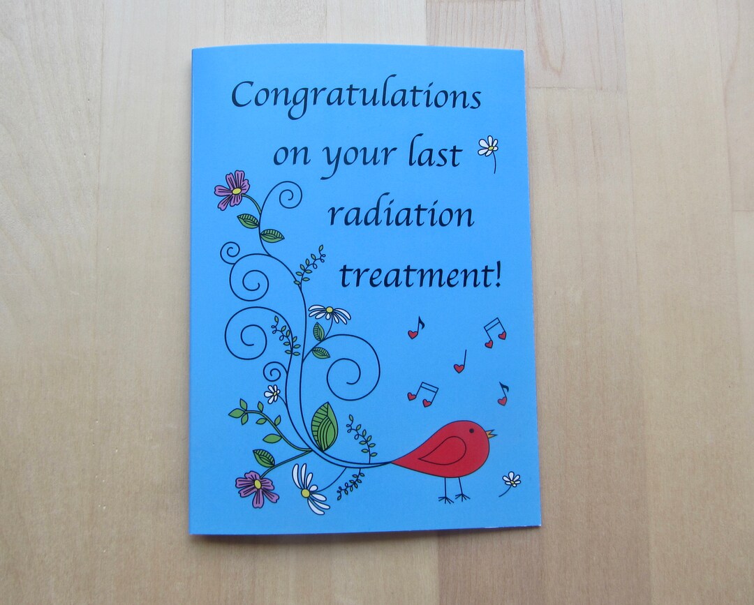 Illustrated Radiation Greeting Card, Cancer Treatment Encouragement ...