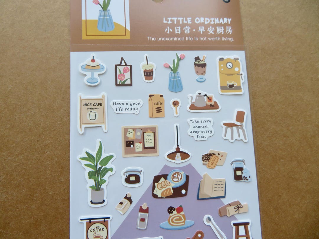 Coffee Cafe Drink Stickers, Bakery Tea Shop Barista Stickers, Coffee ...