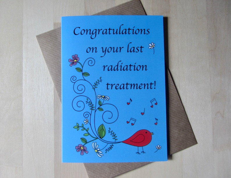 Illustrated Radiation Greeting Card, Cancer Treatment Encouragement ...