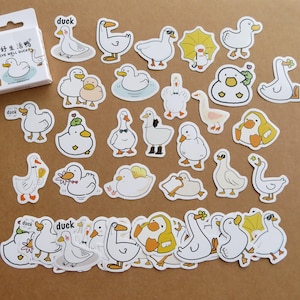 46 Cartoon Duck Stickers, Farm Animal Theme Stickers, Funny Duck ...