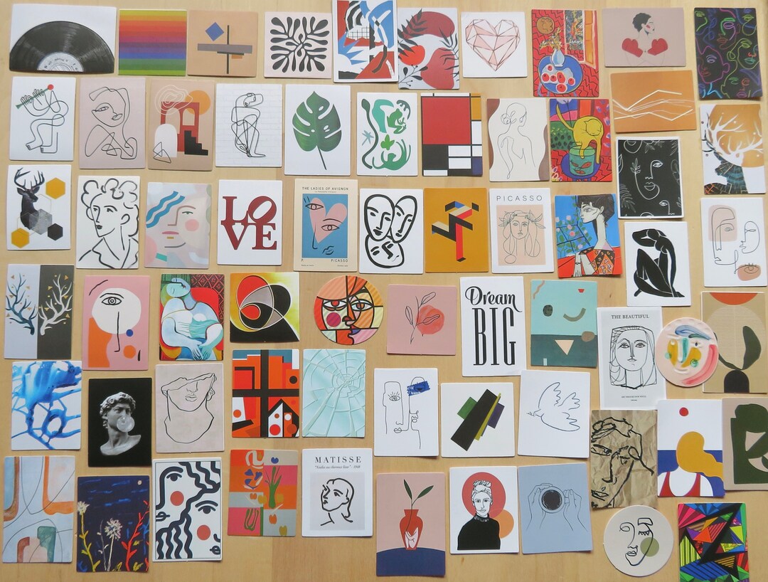 65 Modern Art Stickers, Pablo Picasso Henri Matisse Art Planner Journal ...