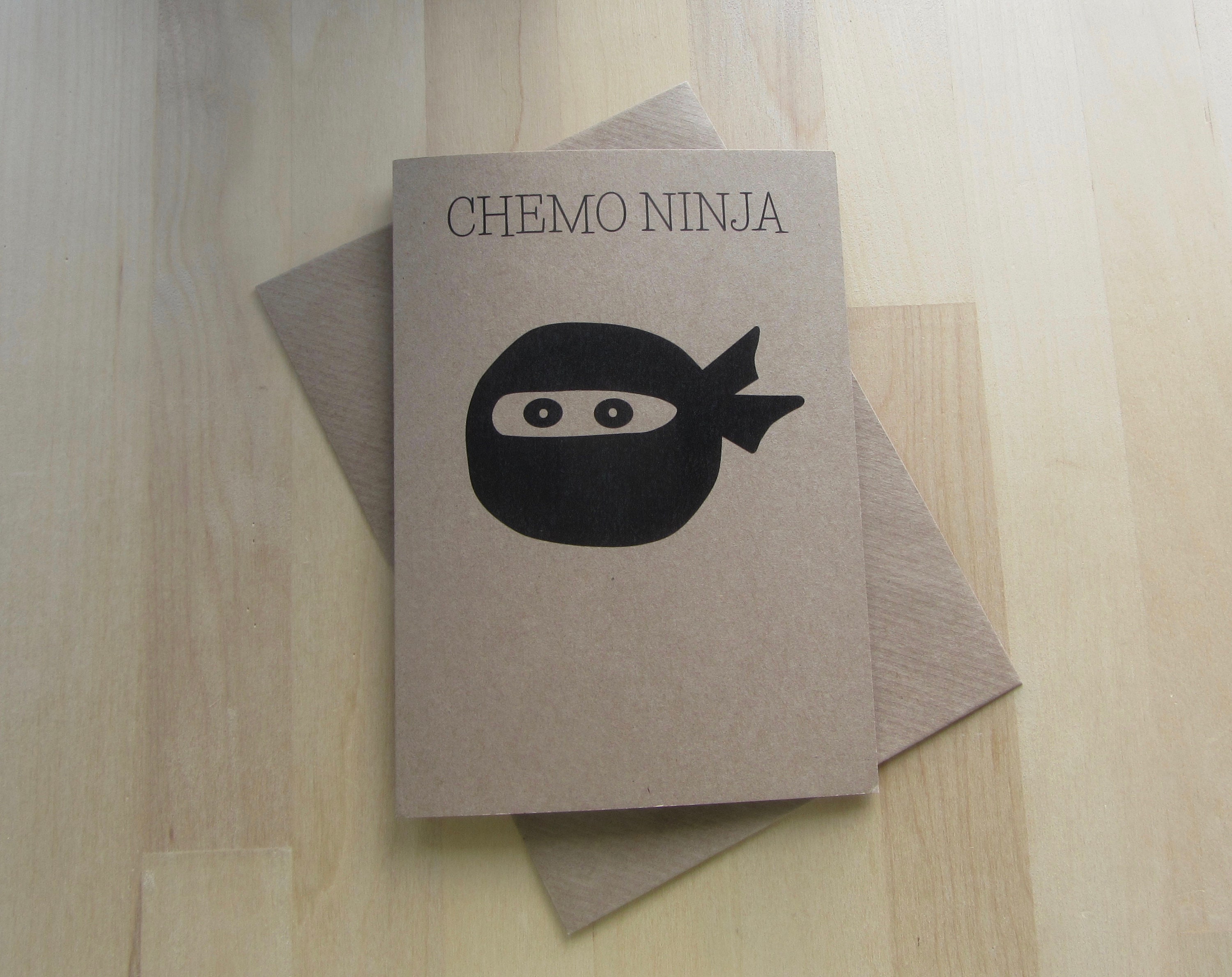 Illustrated Chemo Ninja Greeting Card, Cancer Treatment Humor Card ...