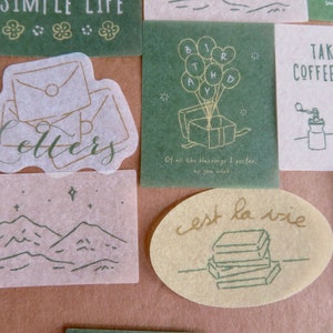 40 Positive Phrase Vellum Stickers, Special Day Simple Life Illustrated ...