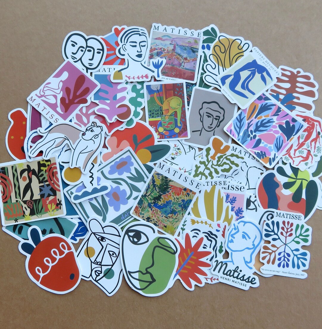 50 Modern Art Stickers, Henri Matisse Art Planner Journal Stickers ...