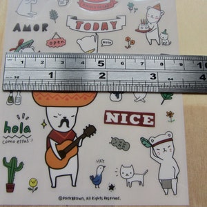 Buha Bear Stick-a Korea Sticker Set, Illustrated Doodle Bear Stickers ...