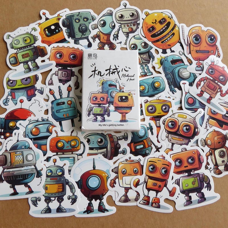 Cute Robot Art - Etsy
