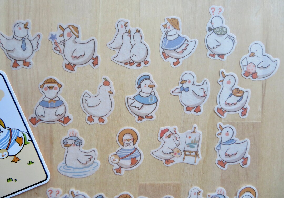Duck Vellum Stickers, Duck Journal Planner Scrapbooking Stickers, Duck ...