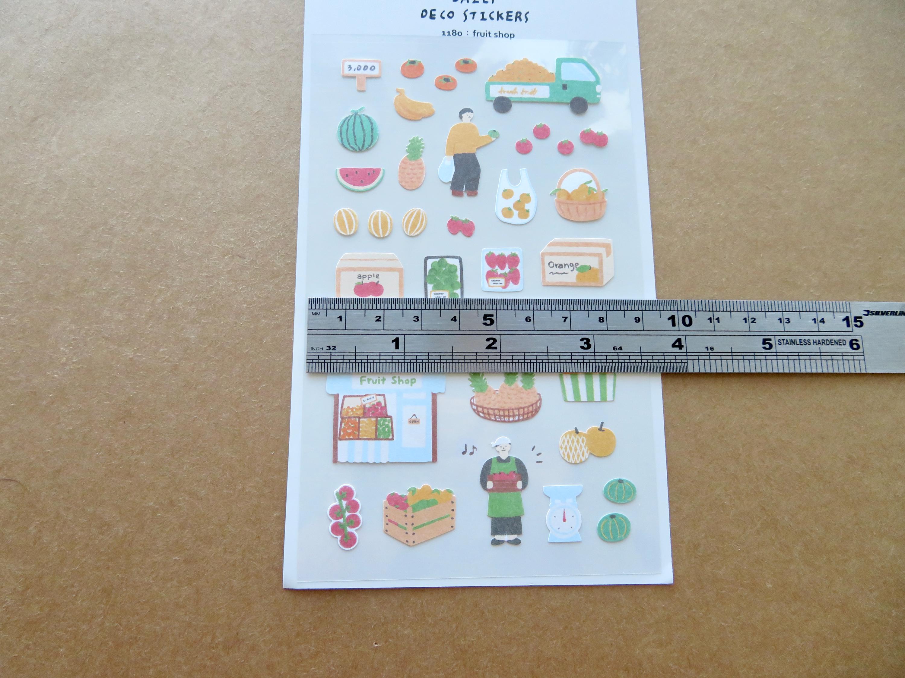 Grocery Shopping Food Stickers, Fruit Theme Planner Scrapbook Stickers ...