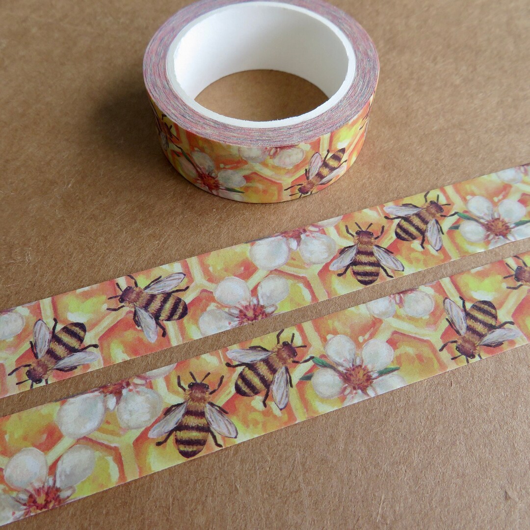 Bee Washi Tape, Bee Hive Honeycomb Planner Journal Scrapbooking Washi ...