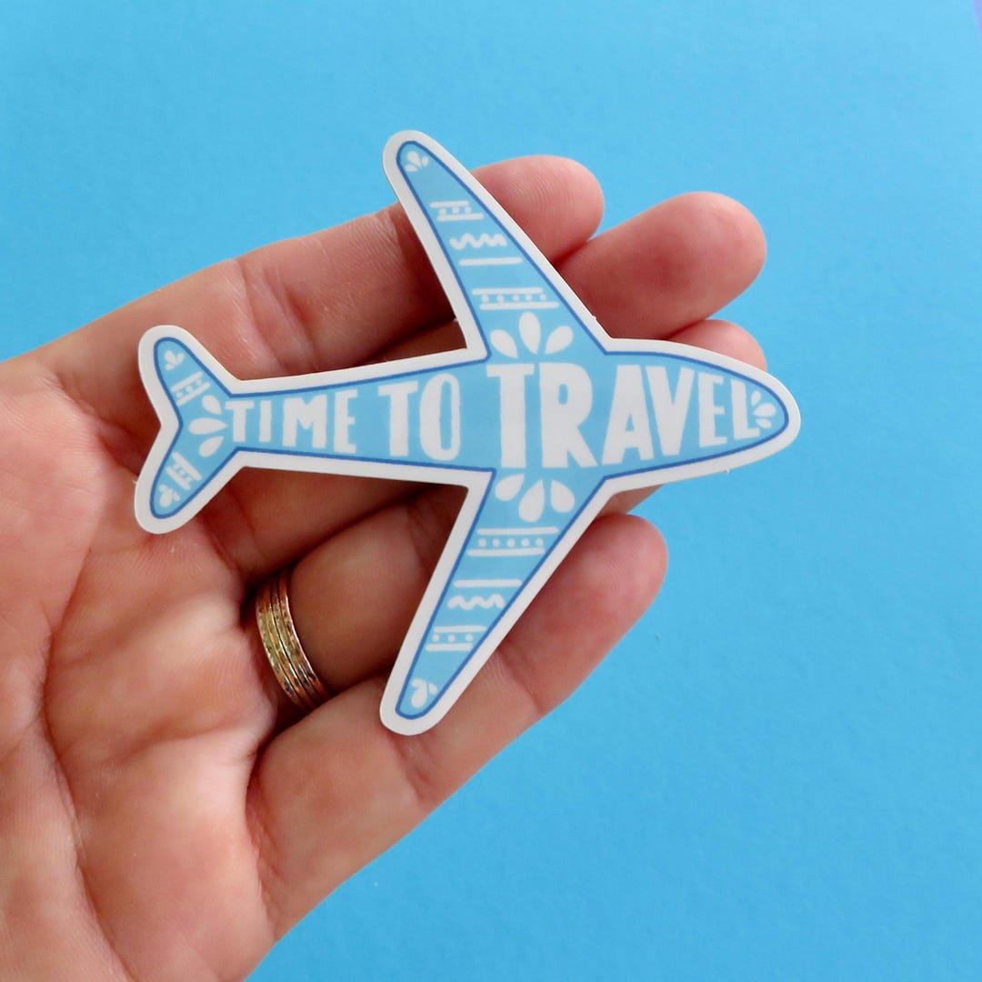 Airplane Travel Sticker, Vinyl Aviation Planner Journal Sticker, Word ...