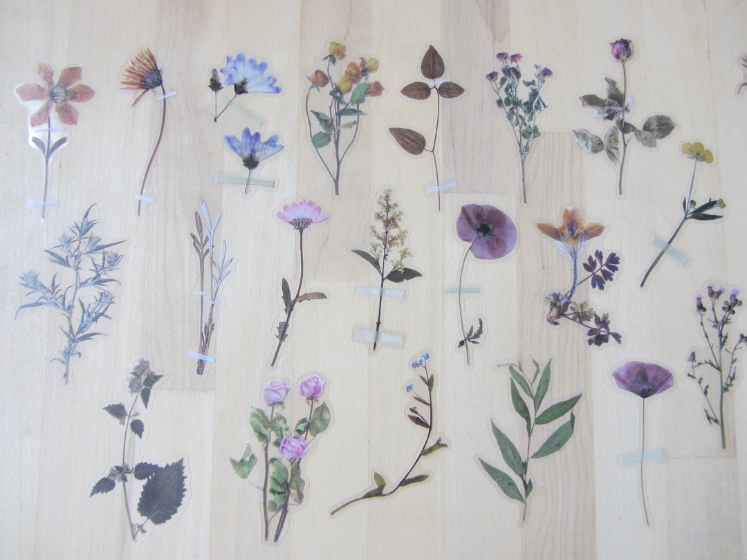Realistic Flower Stickers, Nature Garden Woodland Plant Planner Journal ...
