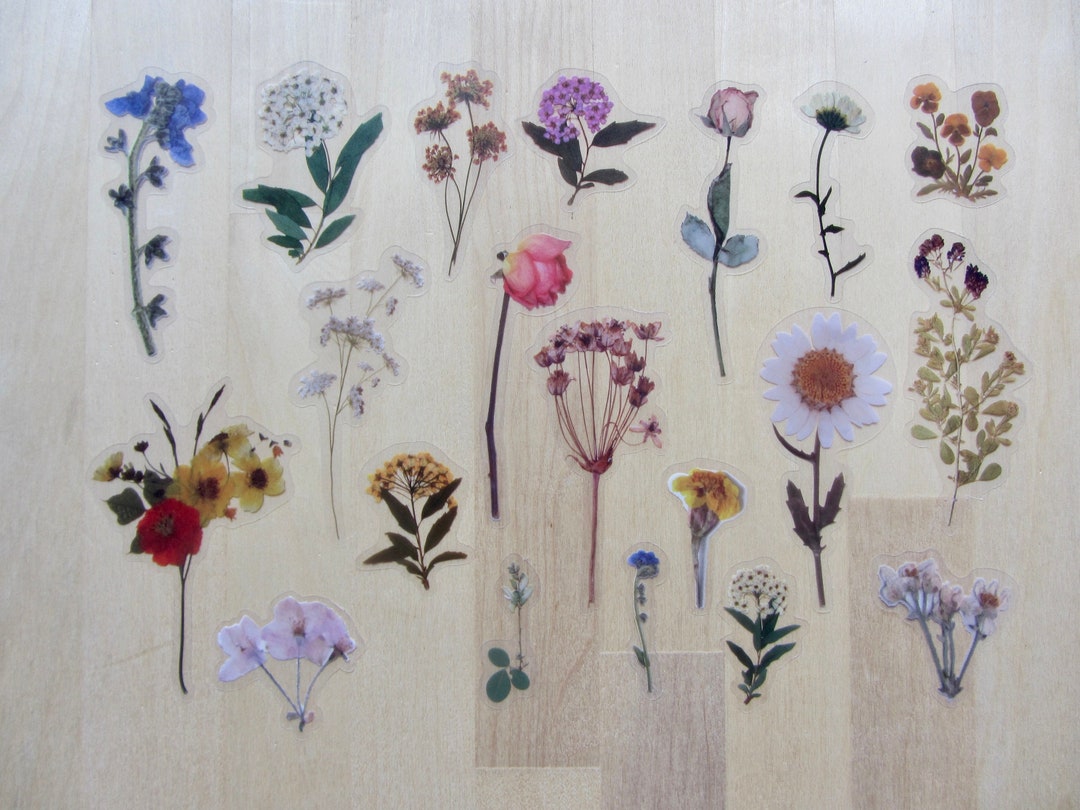 Realistic Flower Stickers, Nature Garden Woodland Plant Planner Journal ...