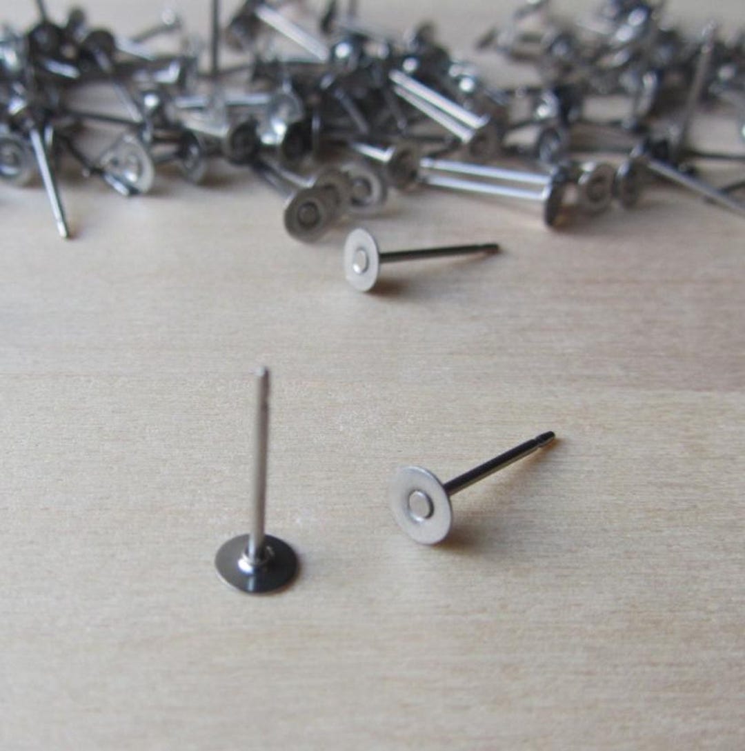 Titanium 4 Mm Posts, Hypoallergenic Grade 1 Titanium Earring Findings ...