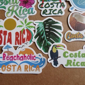 Costa Rica Pura Vida Theme Sticker Pack, Central America Travel ...