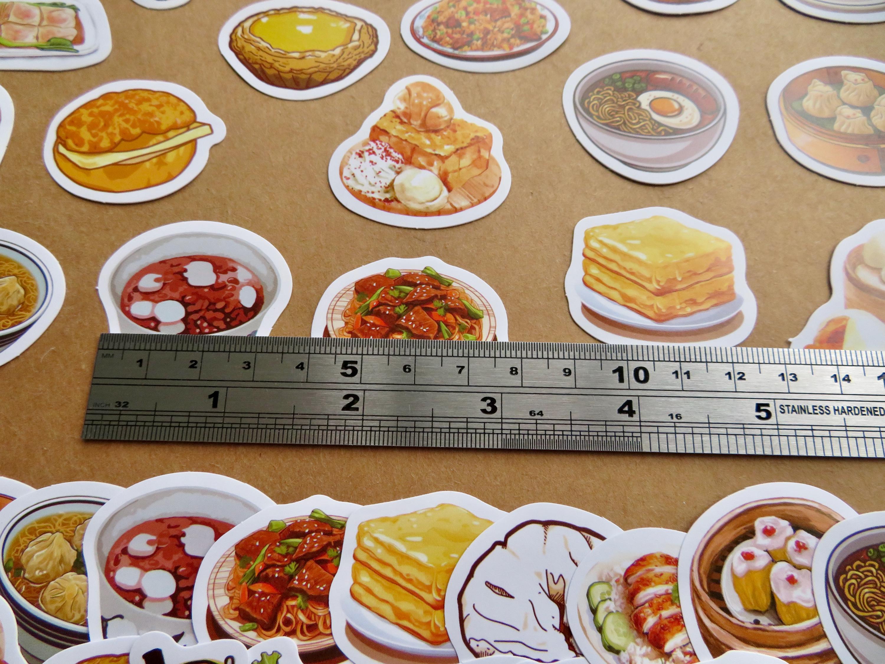 46 Hong Kong Food Stickers, Asian Cuisine Stickers, Food & Drink Theme ...