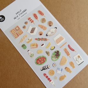 Food Stickers, Sushi Rice Fast Food Stickers, Meal Dinner Planner ...