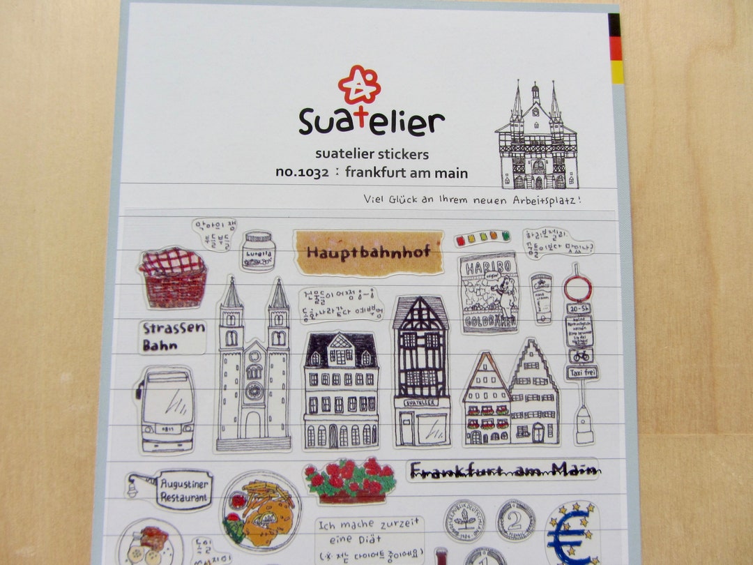 Germany Stickers, Travel Doodle Stickers, Planner Scrapbooking Stickers ...