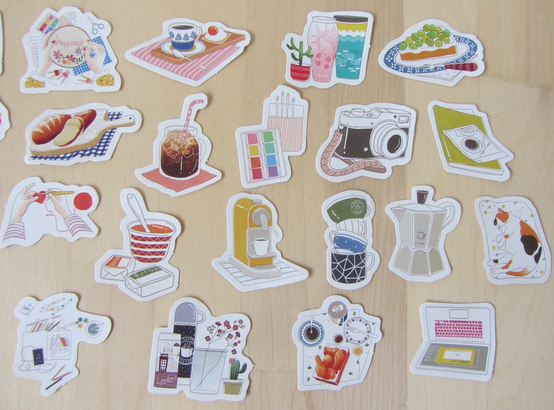Daily Every Day Life Planner Sticker Set, Illustrated Doodle Stickers ...