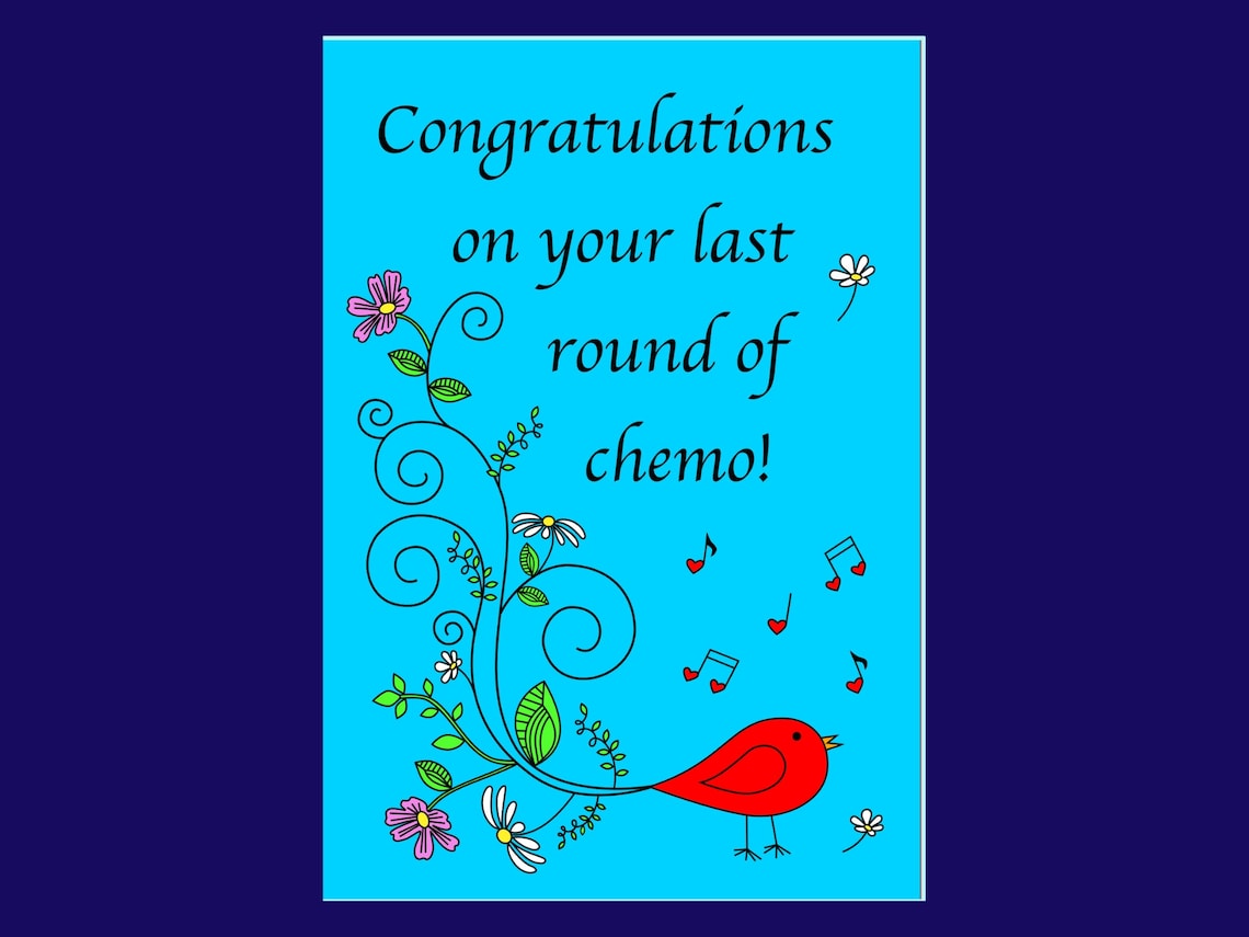 Illustrated Chemo Greeting Card Cancer Treatment | Etsy