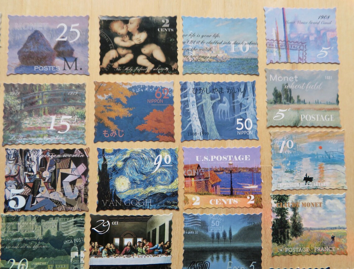 Modern Art Stamp Stickers Classic Art Journal Planner - Etsy