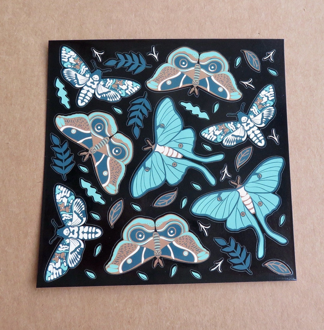 Death Moth Planner Stickers, Insect Entomology Journal Stickers, Luna ...