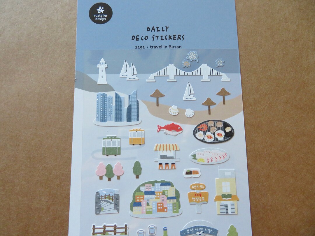 Busan South Korea Suatelier 1151 Stickers, Travel Gift Stickers ...