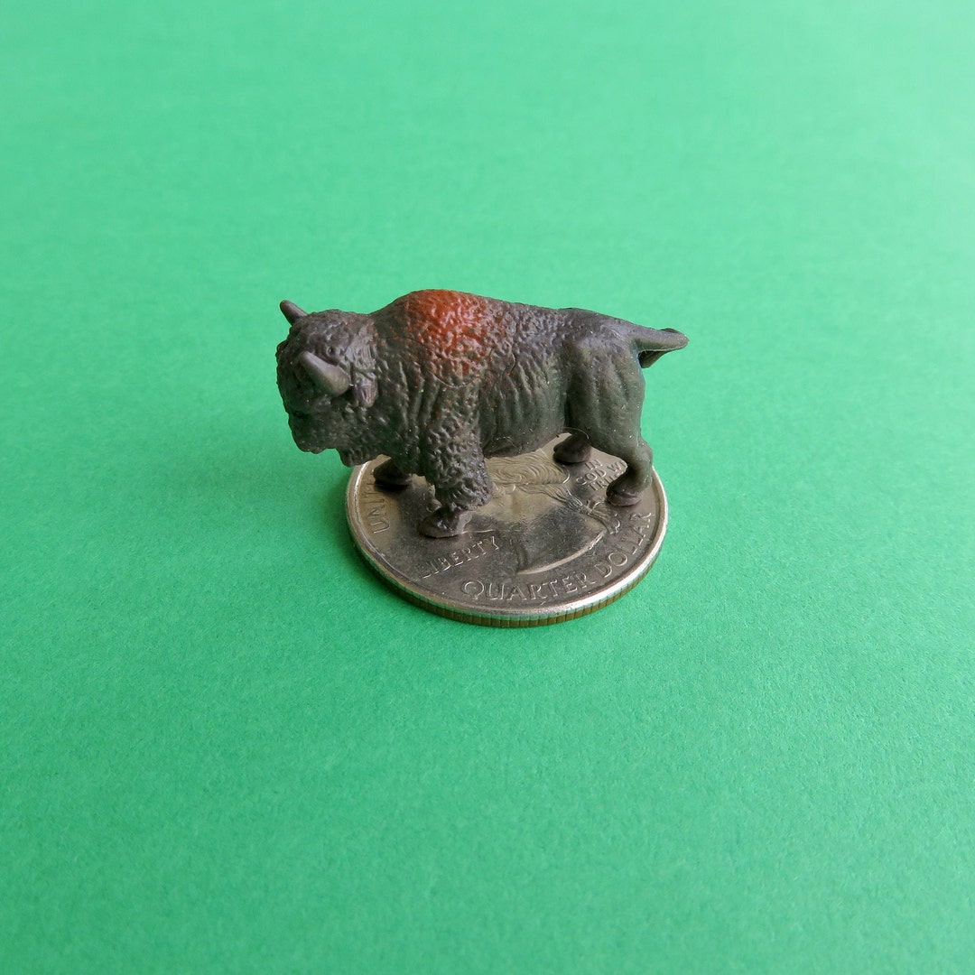 Miniature Buffalo Bison Wild American Animals - Mini Terrarium Supplies ...